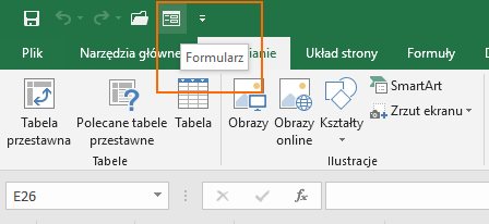 Formularze w Excel - prostsze wpisywanie danych - Jak zrobić w Excelu?